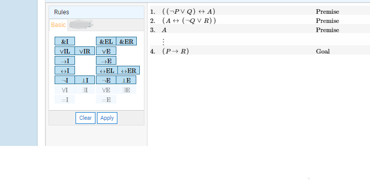 Solved Rules 1. ((PVQ) A) 2. (A + (-QVR)) 3. A : 4. (PR) | Chegg.com