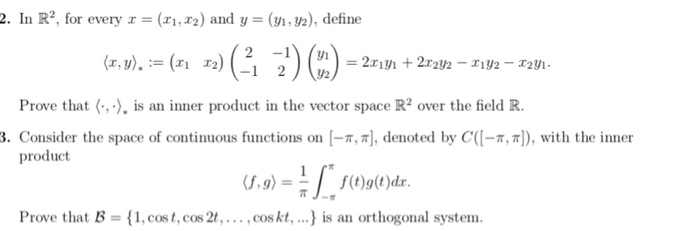 Solved 2. In R2, for every x = (x1,x2) and y = (y1,y2), | Chegg.com