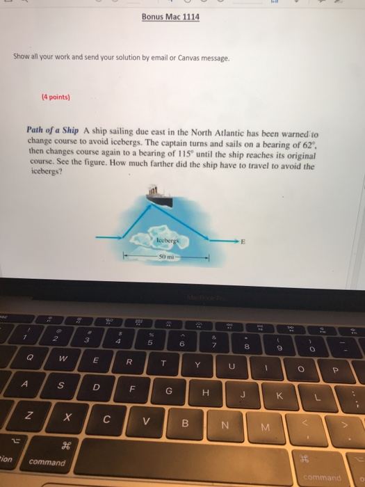 Solved Bonus Mac 1114 Show all your work and send your | Chegg.com