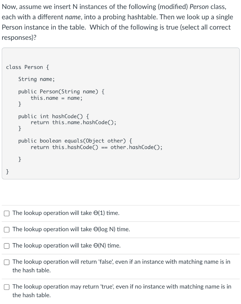 Solved Now, assume we insert N instances of the following | Chegg.com