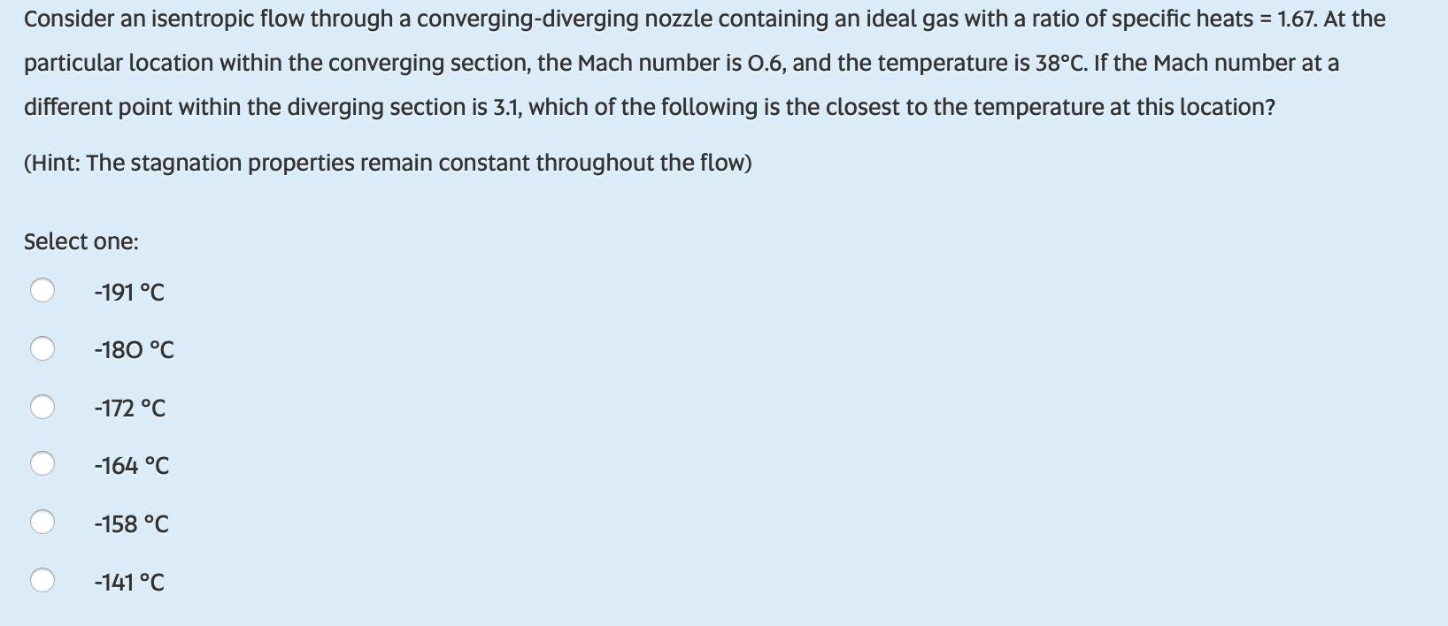 Solved Consider an isentropic flow through a | Chegg.com