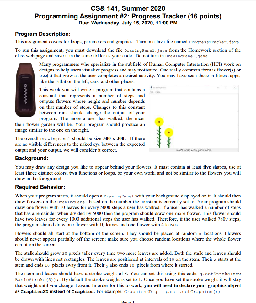 CS& 141, Summer 2020 Programming Assignment #2: | Chegg.com