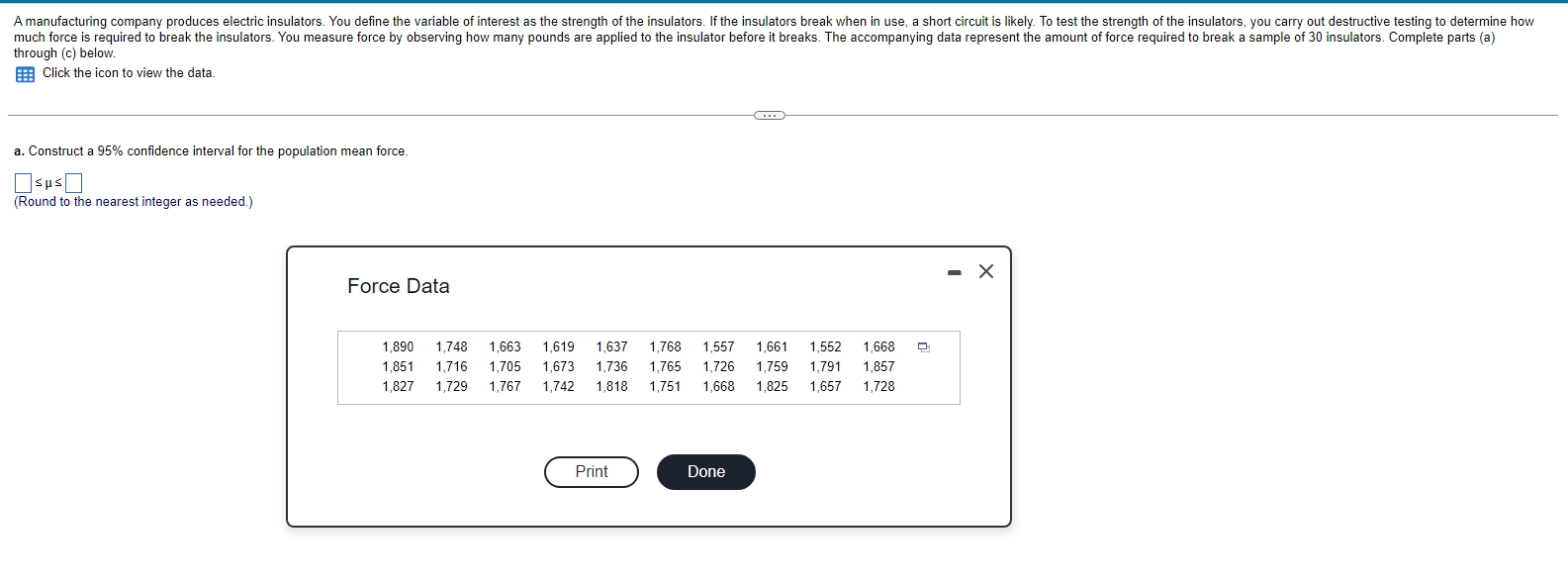 Solved through (c) ﻿below.Click the icon to view the data.a. | Chegg.com
