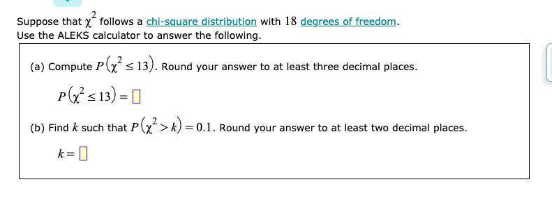 Solved Suppose that X follows a chi-square distribution with | Chegg.com