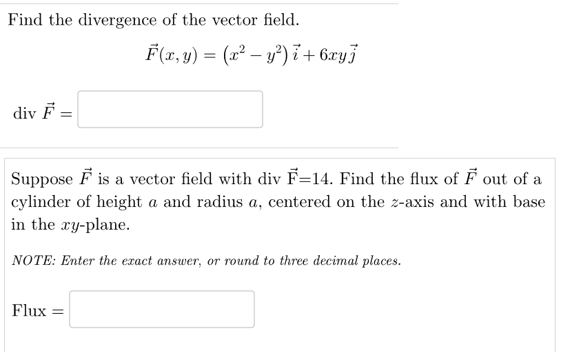Solved Find the divergence of the vector field. | Chegg.com