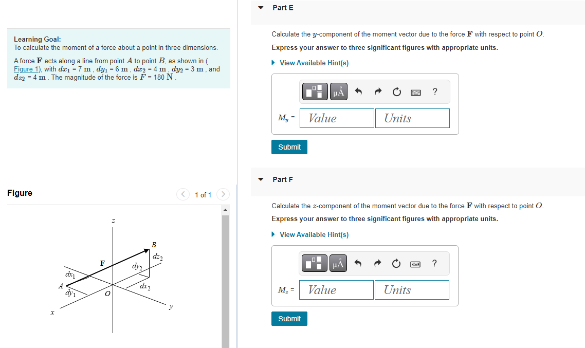 Solved Learning Goal: To calculate the moment of a force | Chegg.com