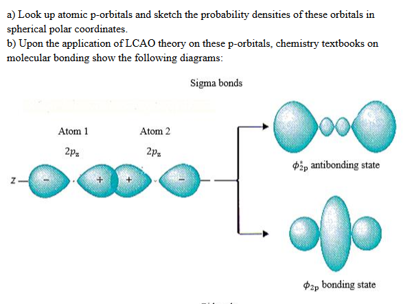 4) In Section 9.2, LCAO theory for two spherical | Chegg.com