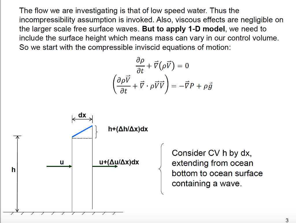 Extra Credit 3a: The Shallow Water Wave Equations We | Chegg.com