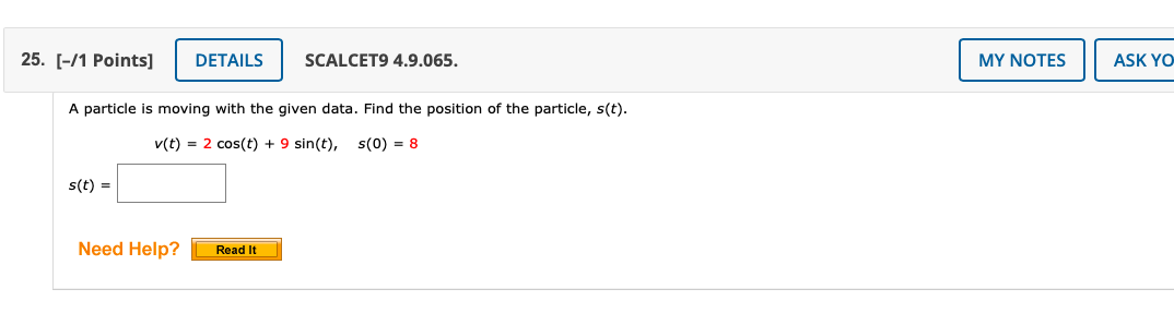 Solved [-/1 Points] SCALCET9 4.9.045.MI. Find f. | Chegg.com