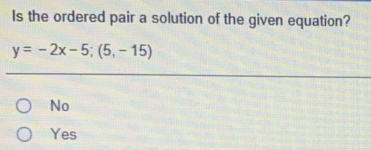 Solved Is the ordered pair a solution of the given equation? | Chegg.com
