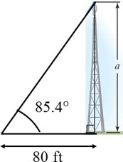 Solved From a point on level ground 80 feet from the base of | Chegg.com