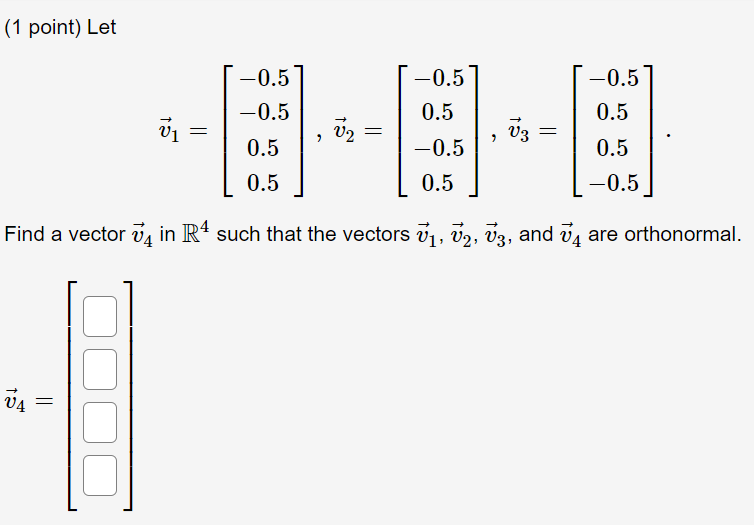 Solved (1 point) Let | Chegg.com