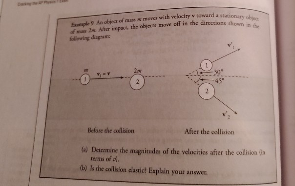Solved ward a stationary object directions shown in the | Chegg.com
