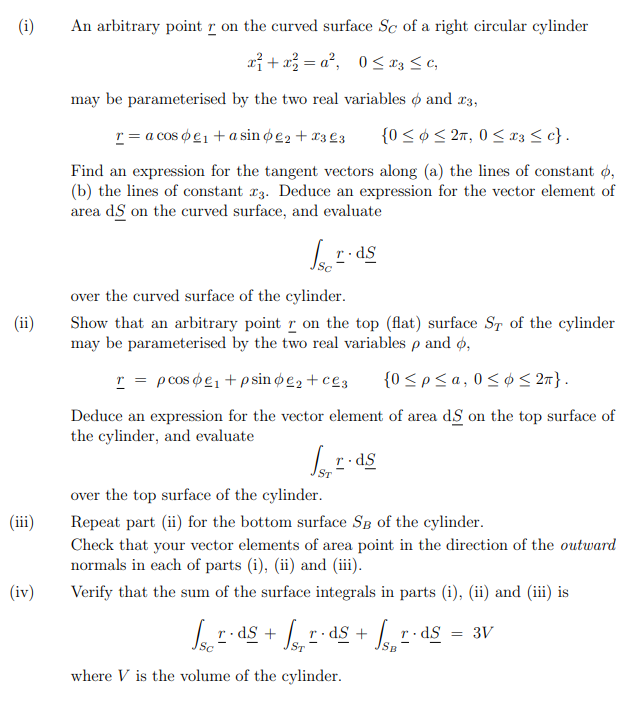 Solved An arbitrary point r on the curved surface SC of a | Chegg.com