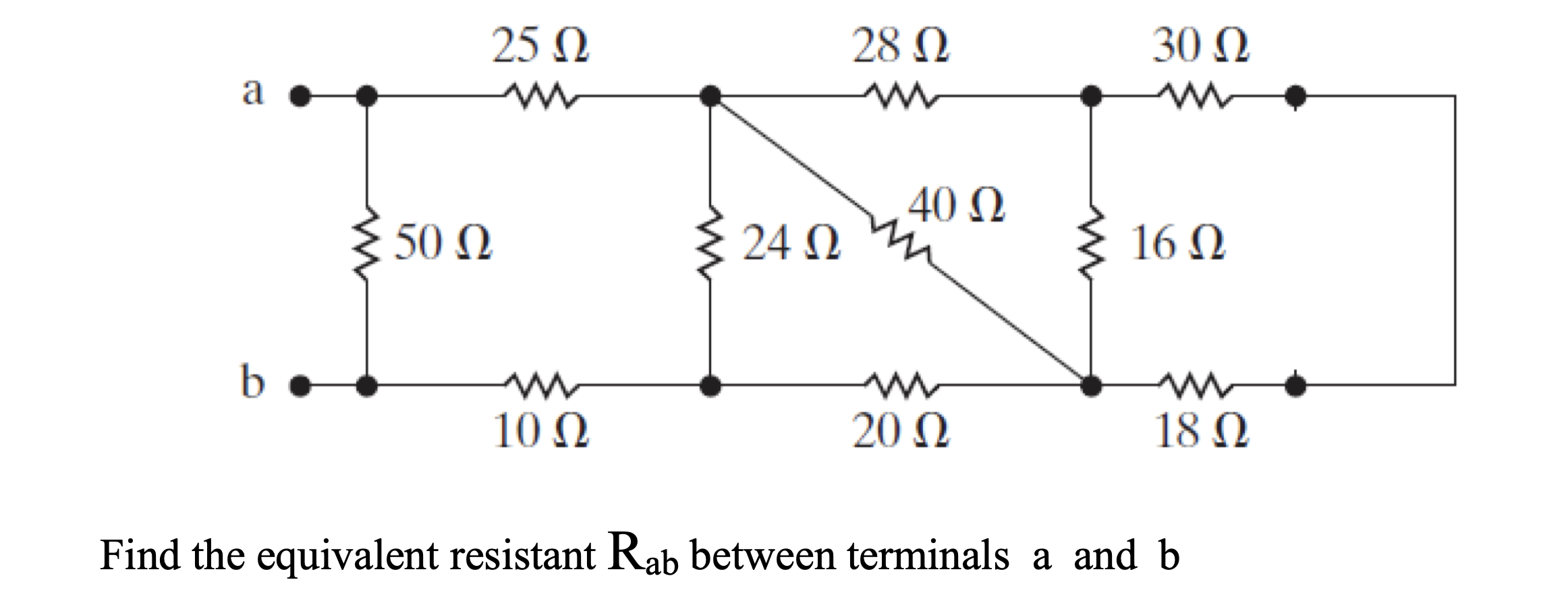 Solved Find the equivalent resistant Rab between terminals a | Chegg.com