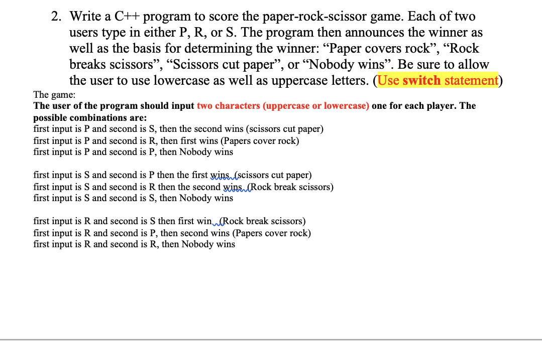 Solved 2. Write a C++ program to score the | Chegg.com