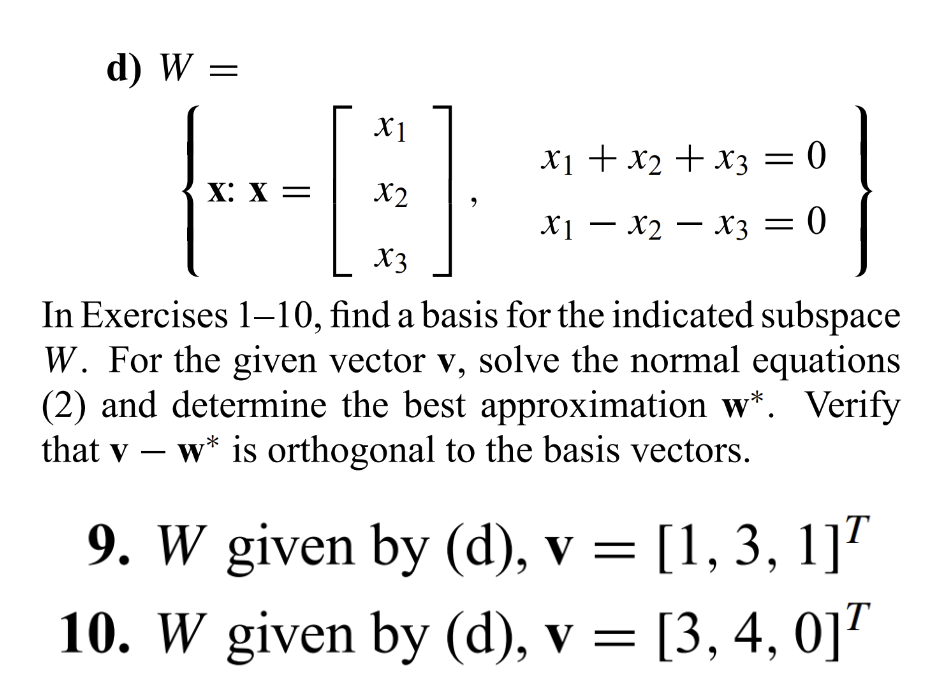 Solved ⎩⎨⎧x:x=⎣⎡x1x2x3⎦⎤,x1+x2+x3=0x1−x2−x3=0⎭⎬⎫ In | Chegg.com