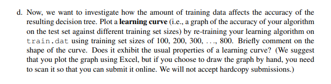 Part II: Programming (70 points) Implement the ID3 | Chegg.com