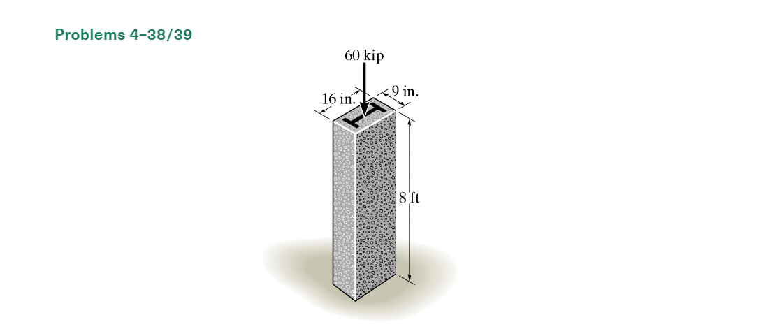 Solved 4-38. The A-36 steel column, having a cross-sectional | Chegg.com