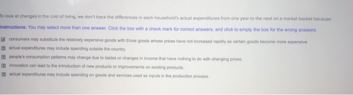 Solved to look at changes in the cost of living, we don't | Chegg.com
