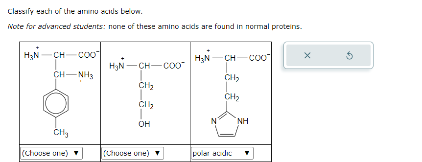 Solved Classify each of the amino acids below.Note for | Chegg.com