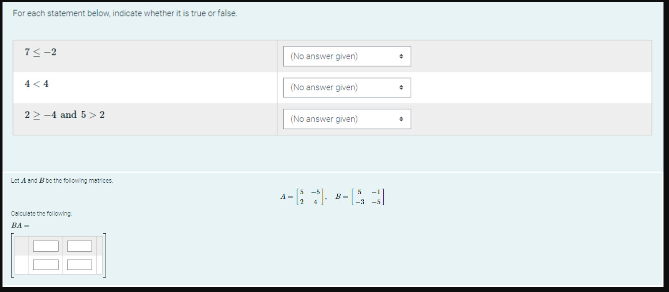Solved For each statement below, indicate whether it is true | Chegg.com