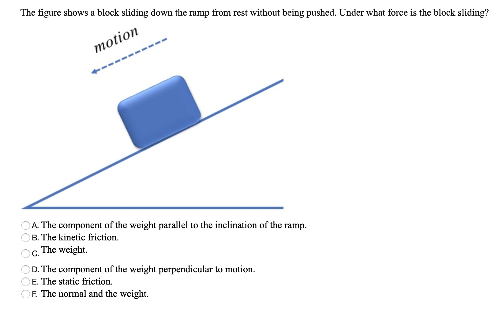 Solved The figure shows a block sliding down the ramp from | Chegg.com