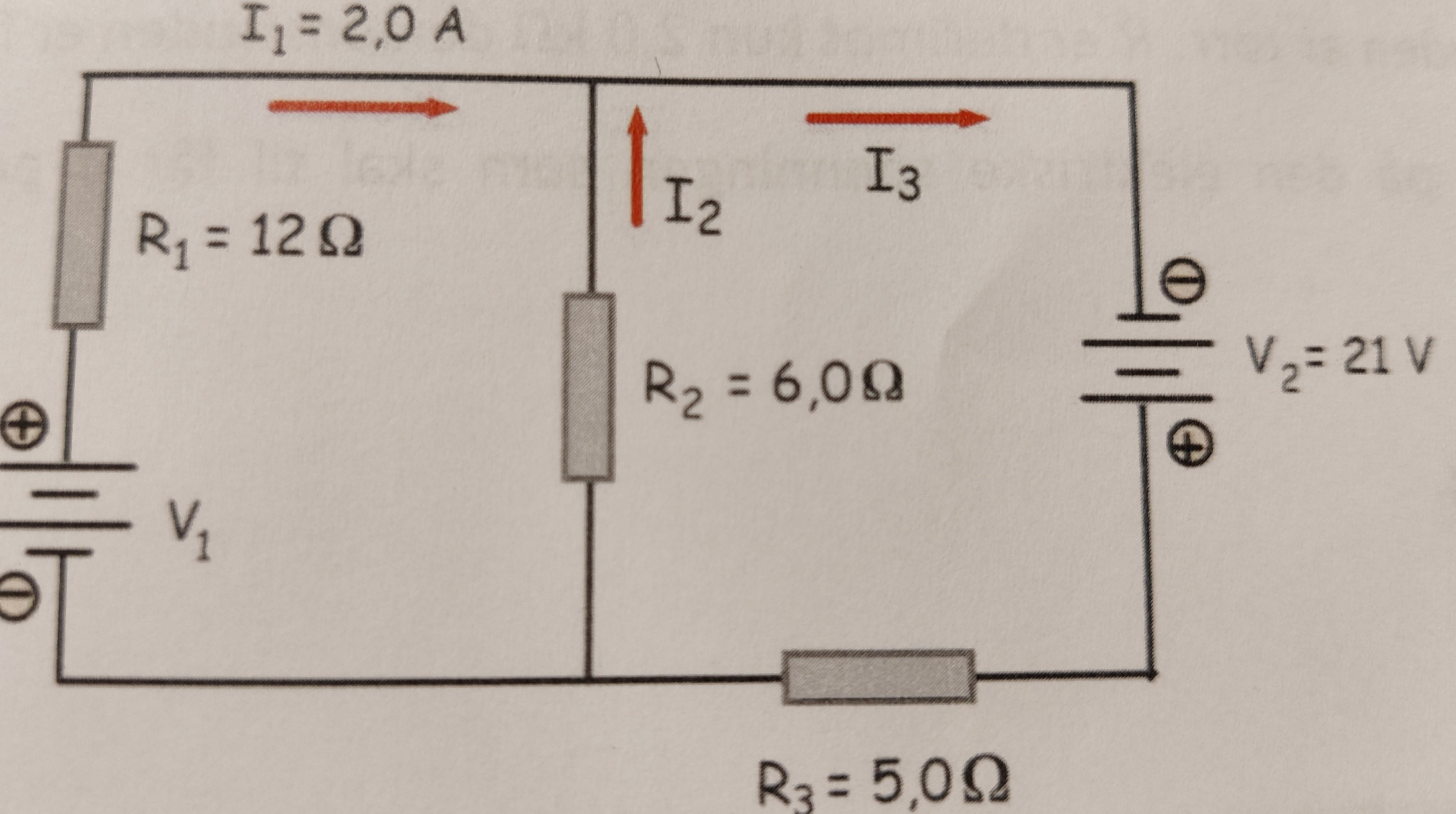 Solved Determine the two unknown currents I2 and I3, as well | Chegg.com