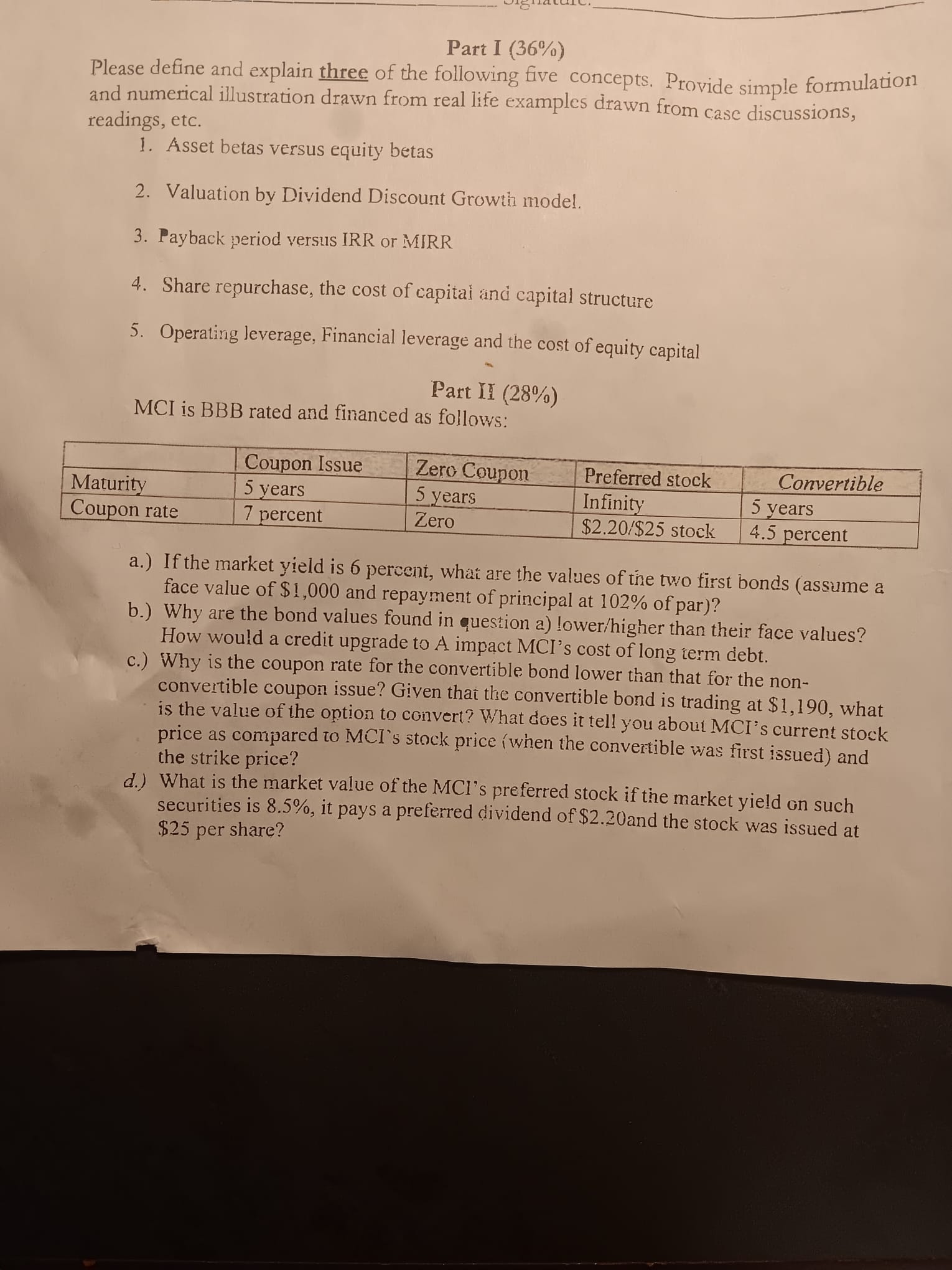 Solved Part III (36%) The Light Motors Company (LMC) is | Chegg.com
