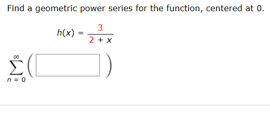 Solved Find a geometric power series for the function, | Chegg.com