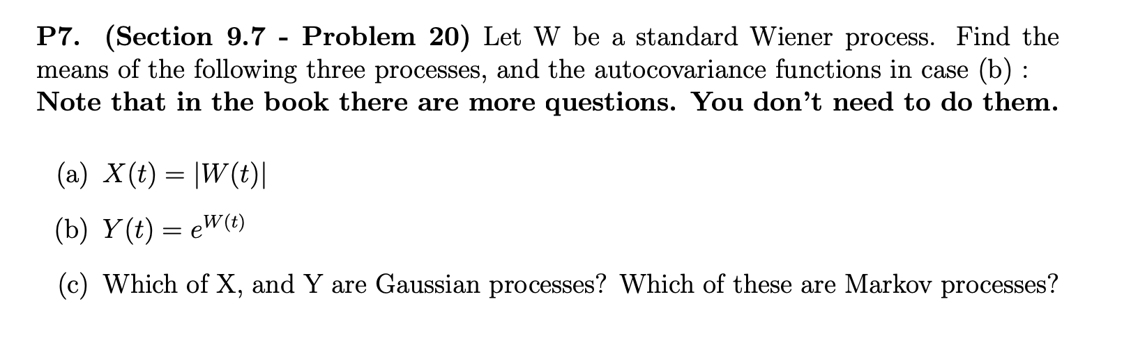 Solved P7. (Section 9.7 - ﻿Problem 20) ﻿Let W ﻿be a standard | Chegg.com