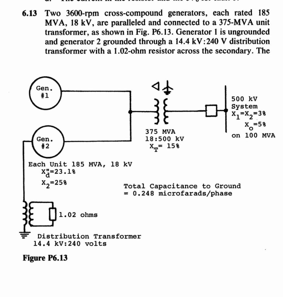 6.13 Two 3600-rpm cross-compound generators, each | Chegg.com