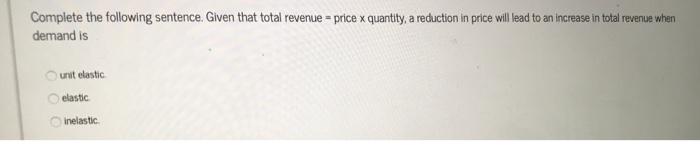 Solved Complete the following sentence. Given that total | Chegg.com