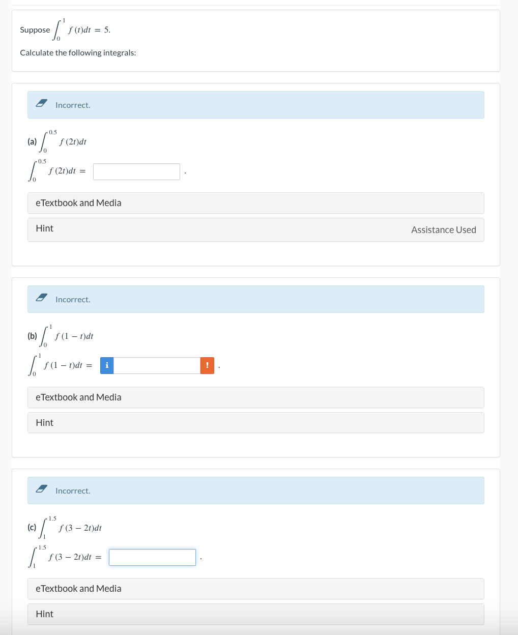 Solved Suppose ∫01f(t)dt=5. Calculate the following | Chegg.com