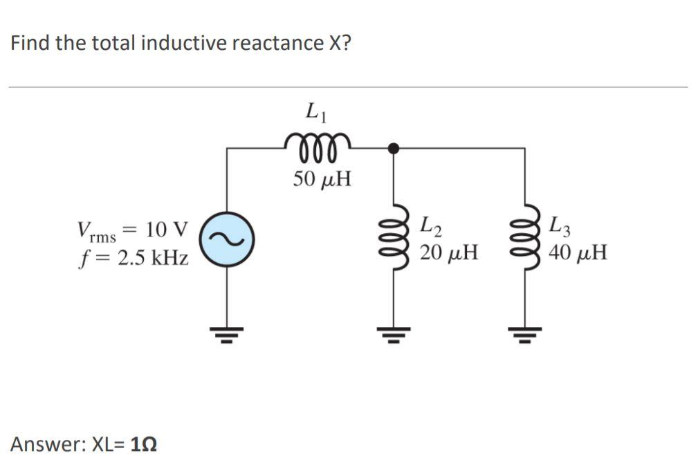 Solved 1- At what frequency will an 8 H inductor draw 8 mA | Chegg.com