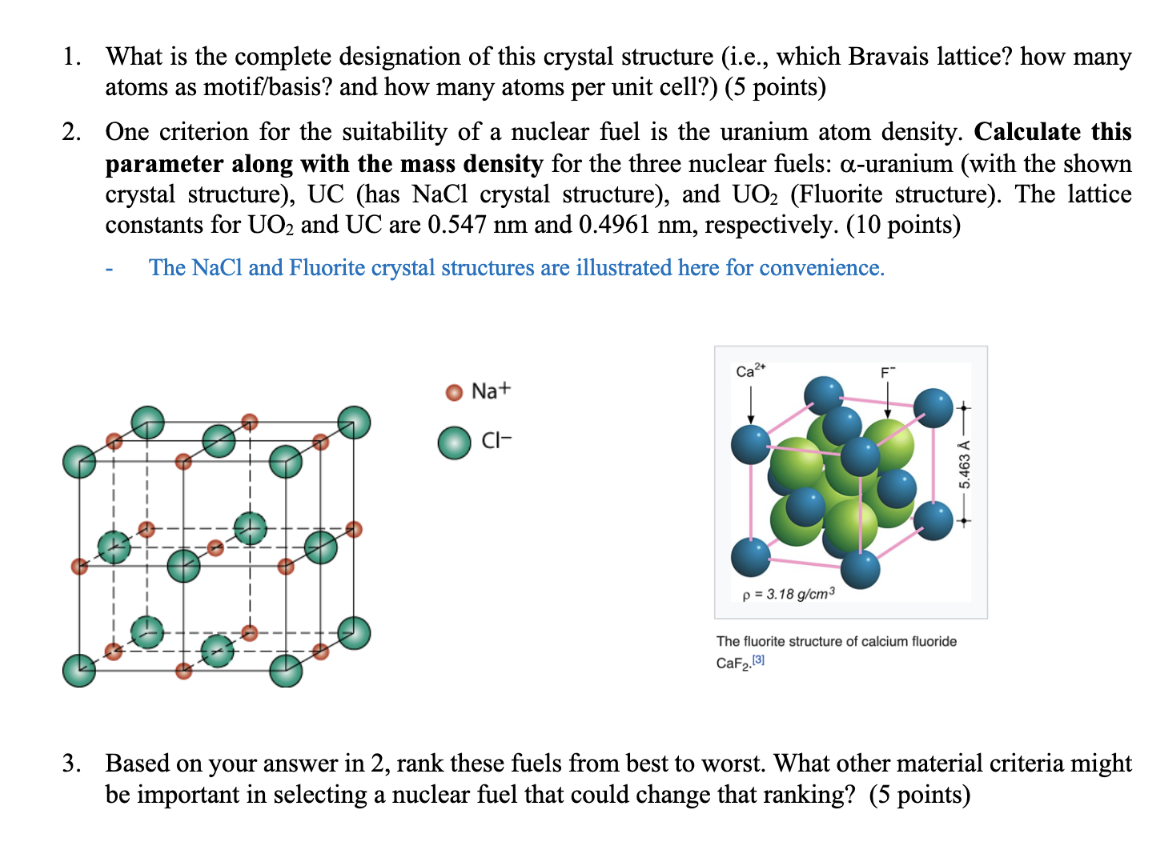 Solved The crystal structure of α-uranium is shown in the | Chegg.com