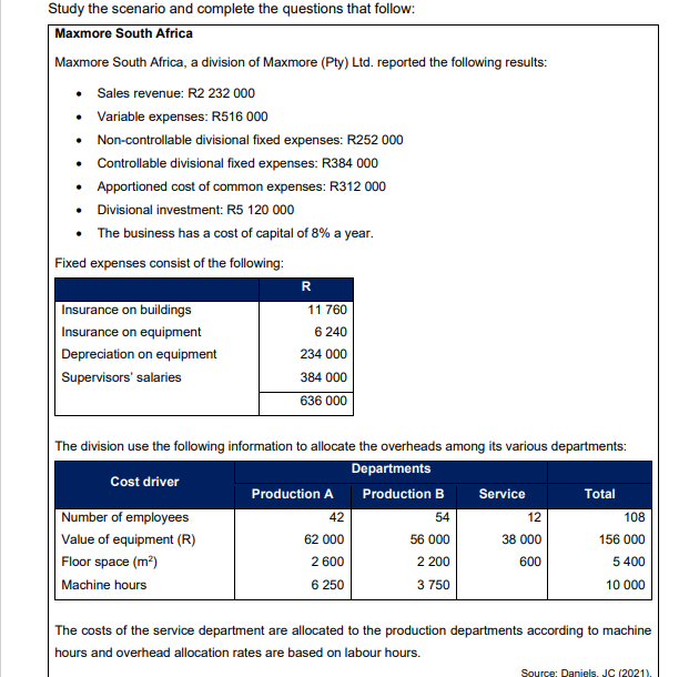 Solved Question 1 1.1 What is the contribution? (1 Mark) 1.2 | Chegg.com