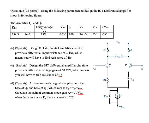 Solved Question 2 (25 points): Using the following | Chegg.com