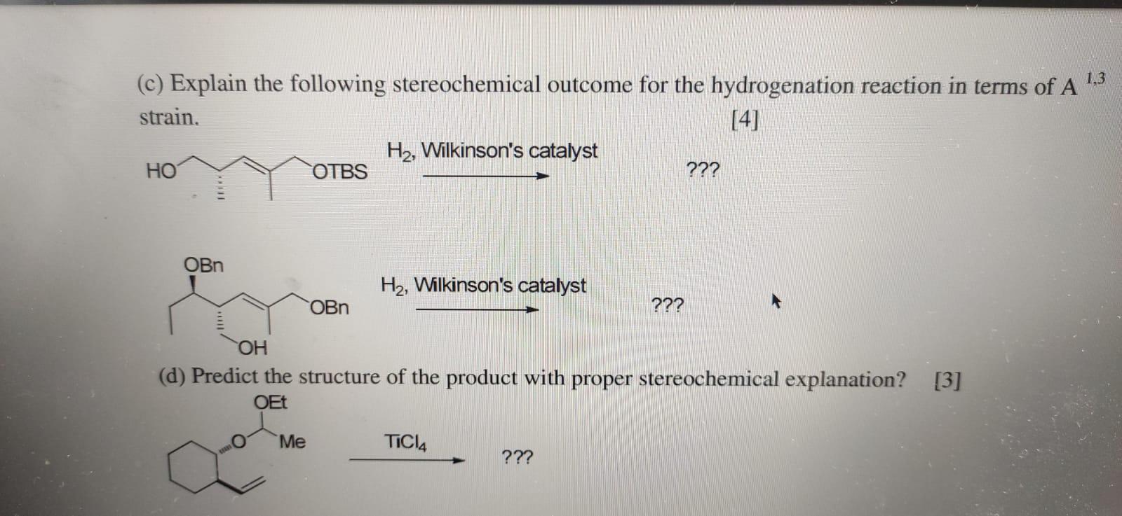 Solved 1,3 (c) Explain the following stereochemical outcome | Chegg.com