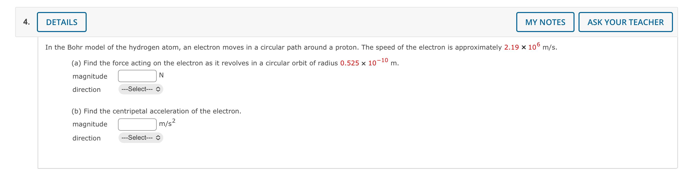 Solved In The Bohr Model Of The Hydrogen Atom An Electron