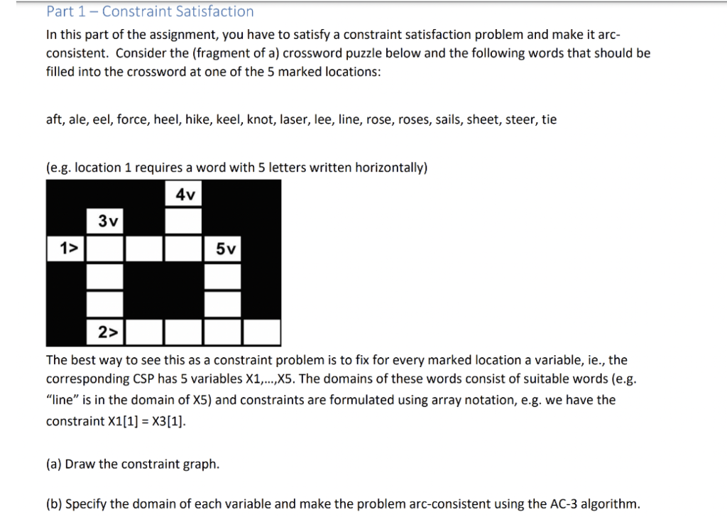 Solved When drawing the constraint graph (a), please also | Chegg.com