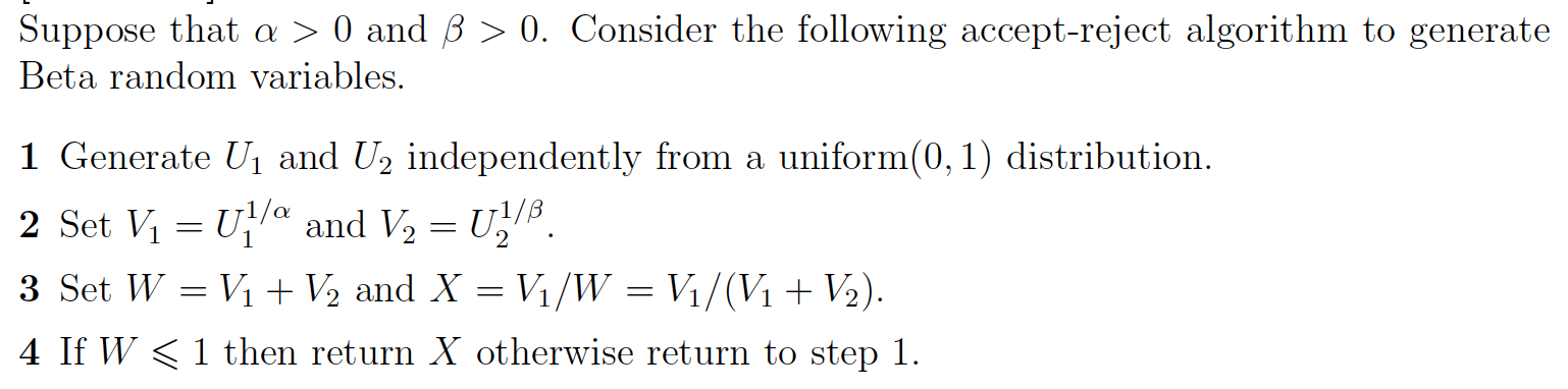 Suppose that α>0 and β>0. Consider the following | Chegg.com