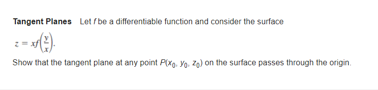 Solved Tangent Planes Let f be a differentiable function and | Chegg.com