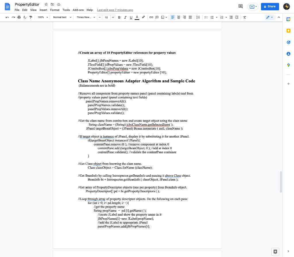 PropertyEditor File Edit View Insert Format Tools | Chegg.com