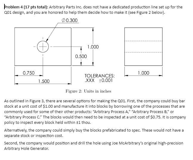 Problem 4 (17 pts total): Arbitrary Parts Inc. does | Chegg.com