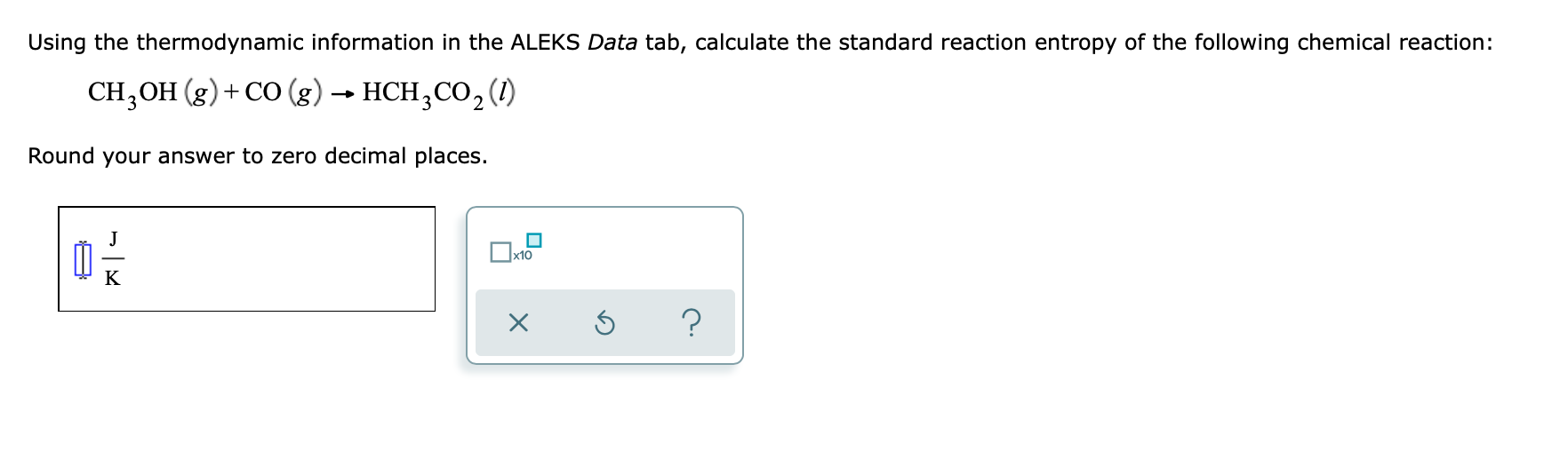 Solved Using the thermodynamic information in the ALEKS Data | Chegg.com
