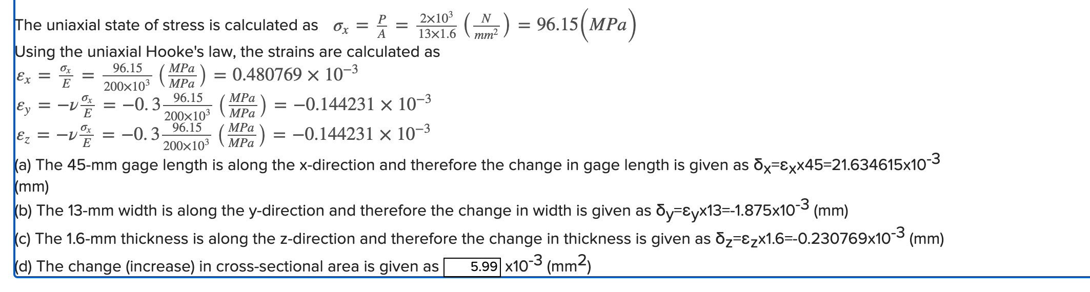 Solved Required information A P=2-kN tensile load is applied | Chegg.com