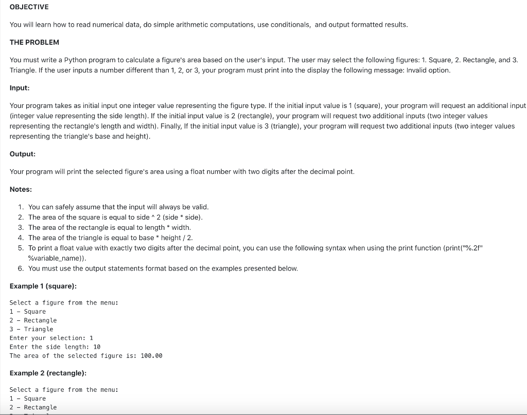 Solved OBJECTIVE You will learn how to read numerical data, | Chegg.com