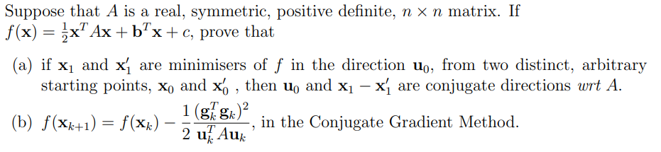 [solved] Suppose That A Is A Real Symmetric Positive Def