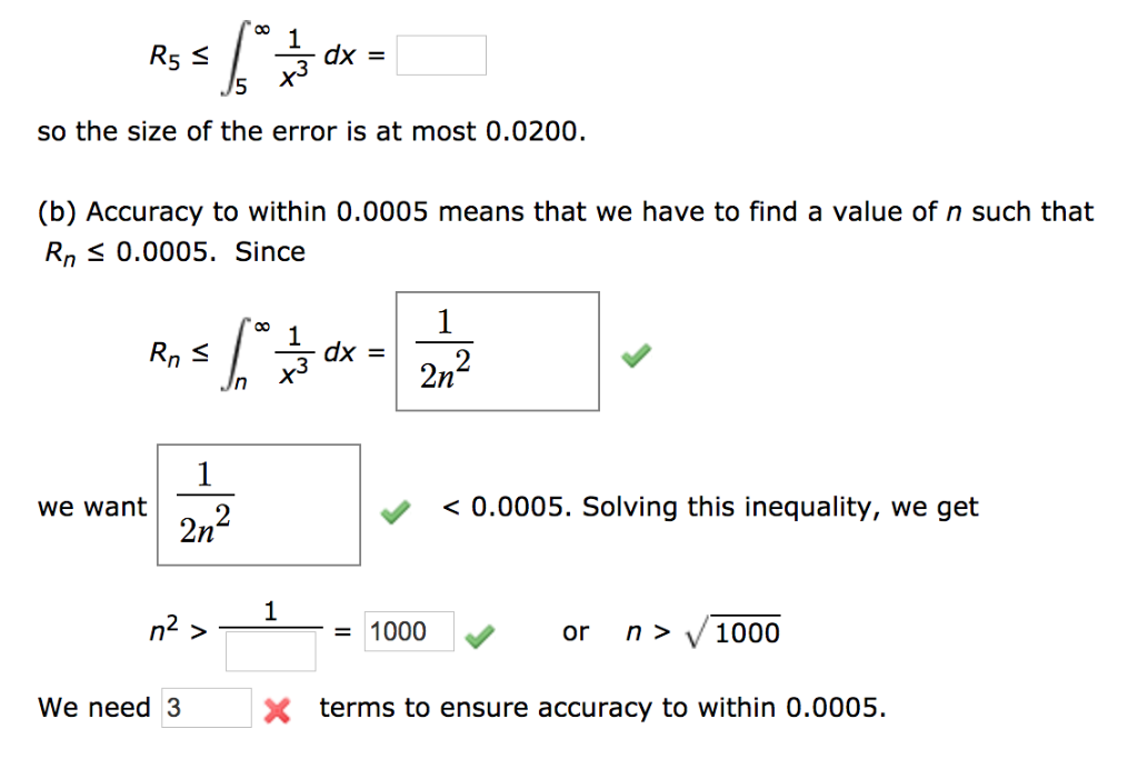 Solved EXAMPLE 5 (a) Approximate the sum of the series 2 | Chegg.com Solved EXAMPLE 5 (a) Approximate the sum of the series 2 | Chegg.com